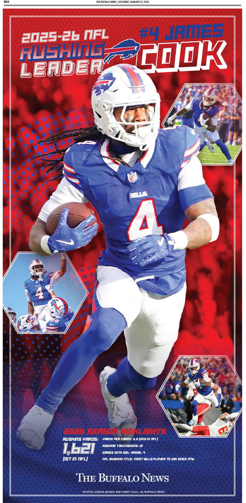 James Cook 2025-2026 NFL Leading Rusher – The Buffalo News Store